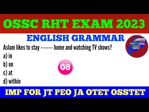 English Grammar MCQs for OSSC RHT JT PEO JA OSSTET BED CT Exam !! cine ...