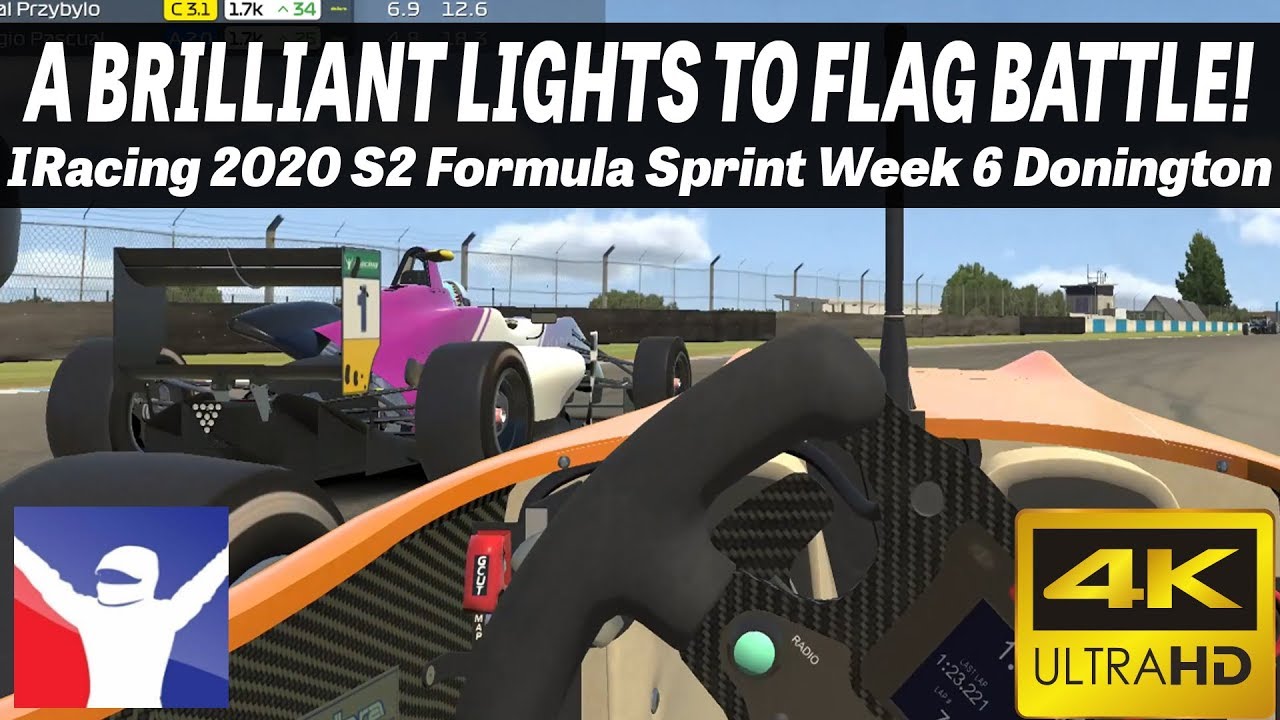 LIGHTS TO FLAG BATTLE! IRacing Formula Sprint @ Donington - YouTube