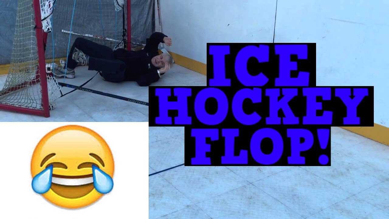 Ice hockey flop (funny) - YouTube
