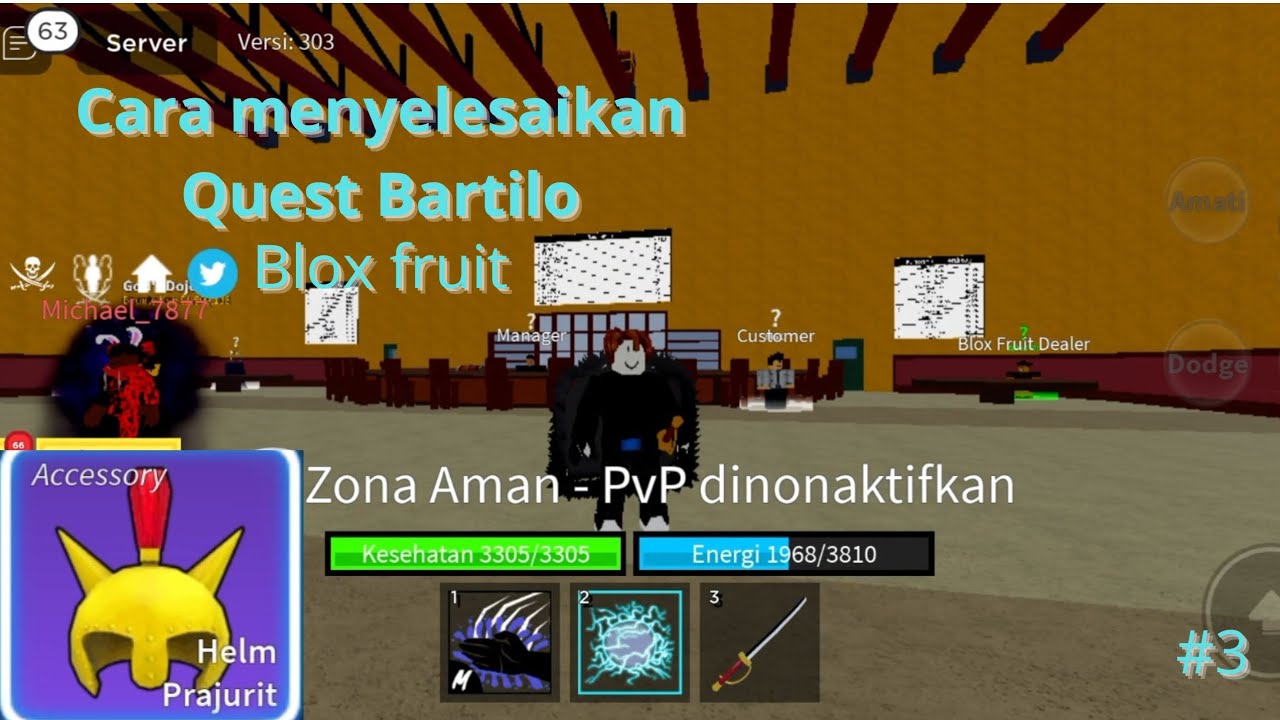 Cara Menyelesaikan Quest Bartilo |Blox Fruit #3 - YouTube