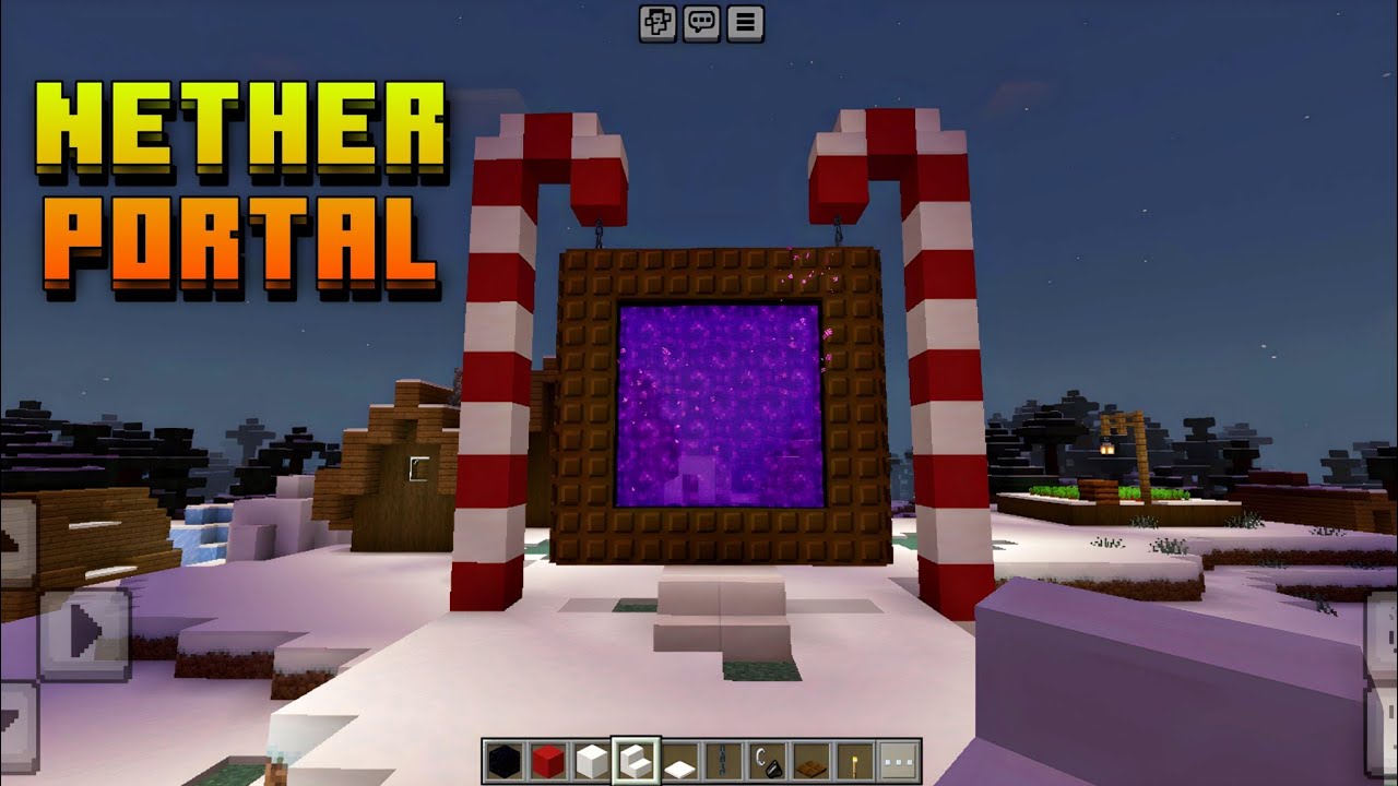 Christmas Nether Portal Build - YouTube
