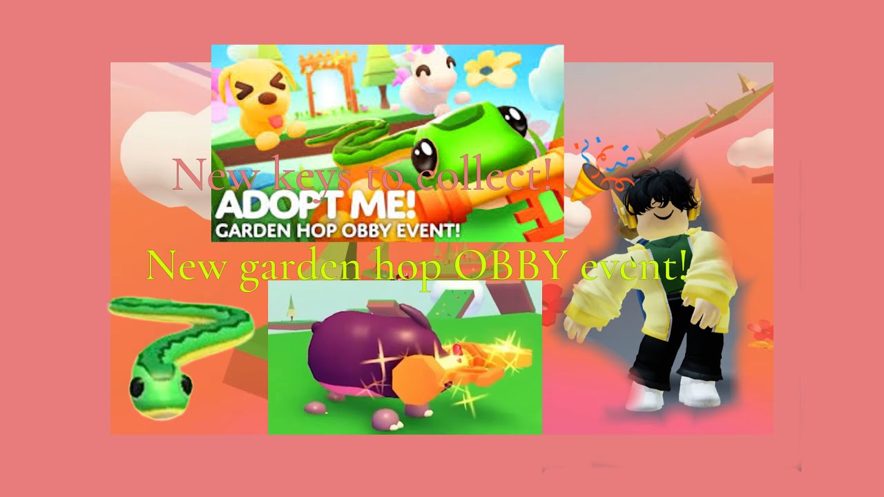 Checking out the new garden hop OBBY event! (adopt me) - YouTube