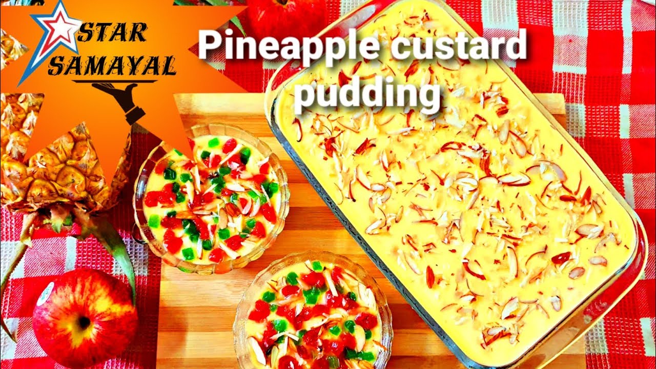 Pineapple custard pudding|CUSTARD IN 2 WAYS|Pineapple pudding|Custard ...