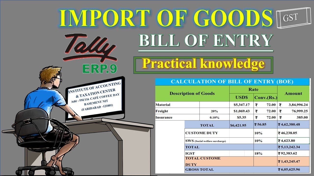 CLASS-4 || IMPORT OF GOODS || BILL OF ENTRY || TRANSACTION करना सीखे ...