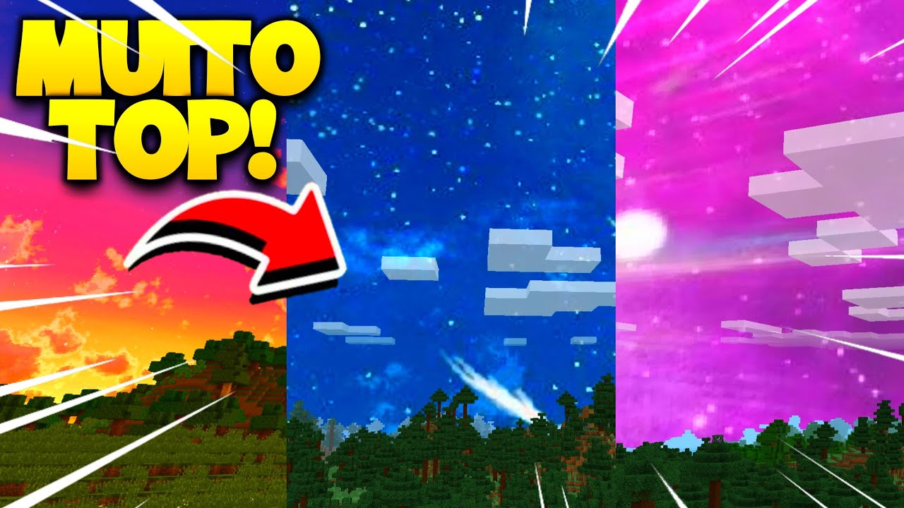 COMO MUDAR A COR DO CÉU NO MINECRAFT PE! (Minecraft pocket edition ...