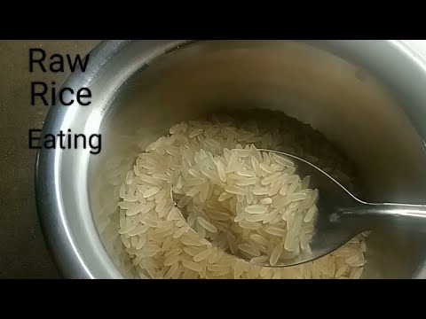 |40|🌾Aadhunik Raw Rice Eating ||Hard Rice,Crunchy Video @sahfood - YouTube