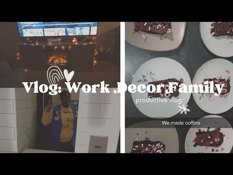 Vlog : Work | Minimal Temu Fall Decor | Decorating Brownie Coffins ...