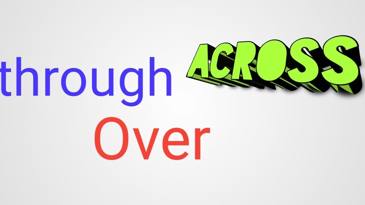 Over|across|through| preposition| English grammar - YouTube