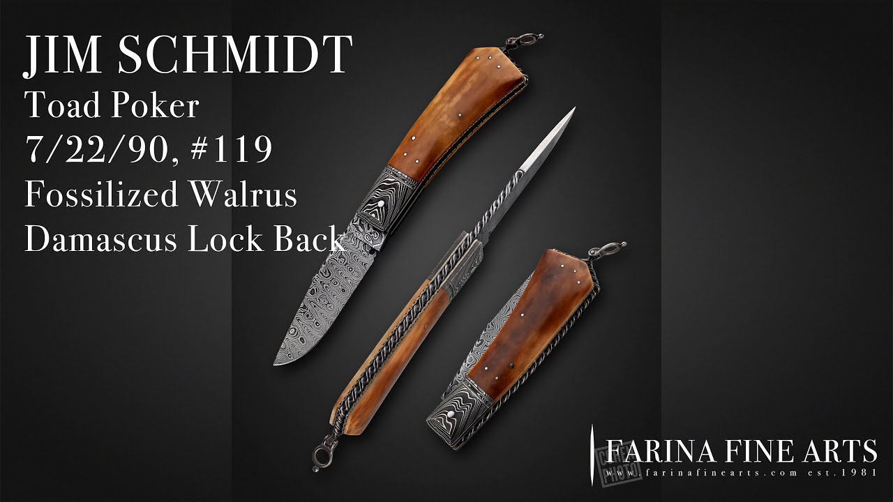 JIM SCHMIDT: RARE! Toad Poker, 7/22/90 #119 Fossilized Walrus Damascus ...