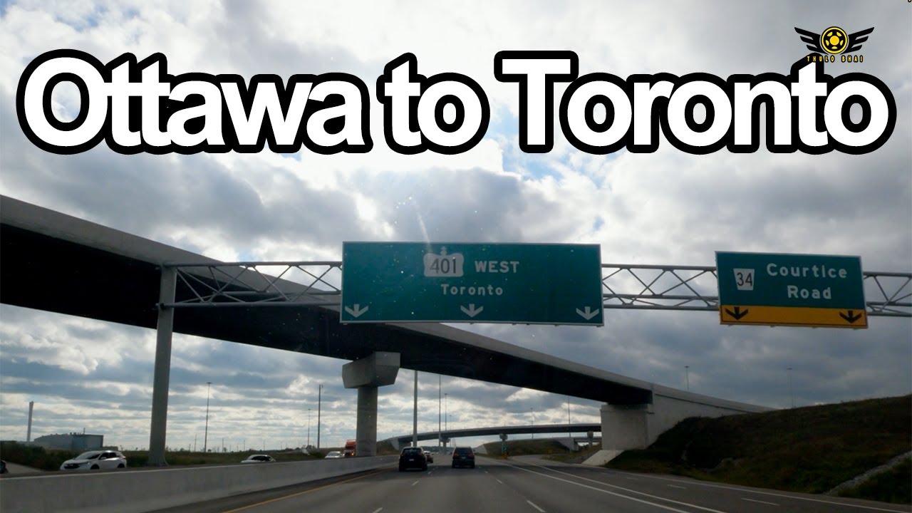 Driving from Ottawa to Toronto 4k HIGHLIGHTS ||| HIGHWAY 416 HIGHWAY ...