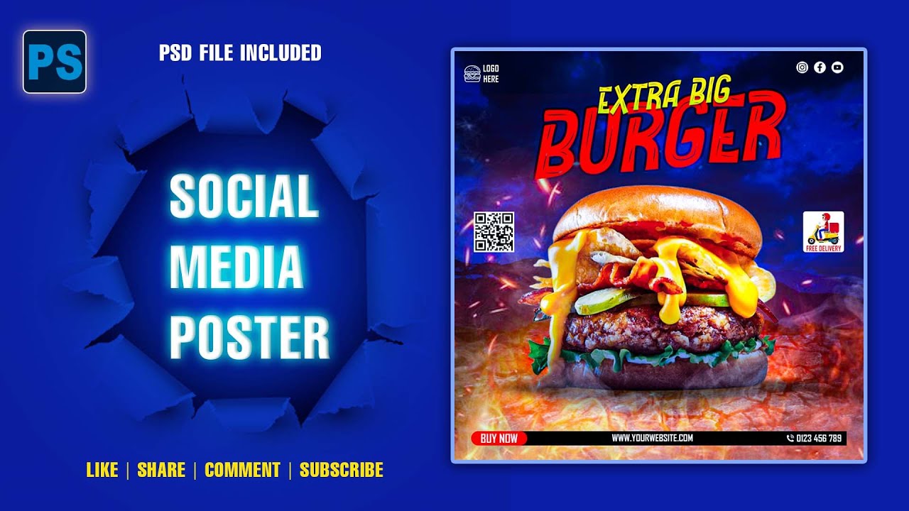 ADVERTISEMENT POSTER IN PHOTOSHOP 2023 #photoshop - YouTube