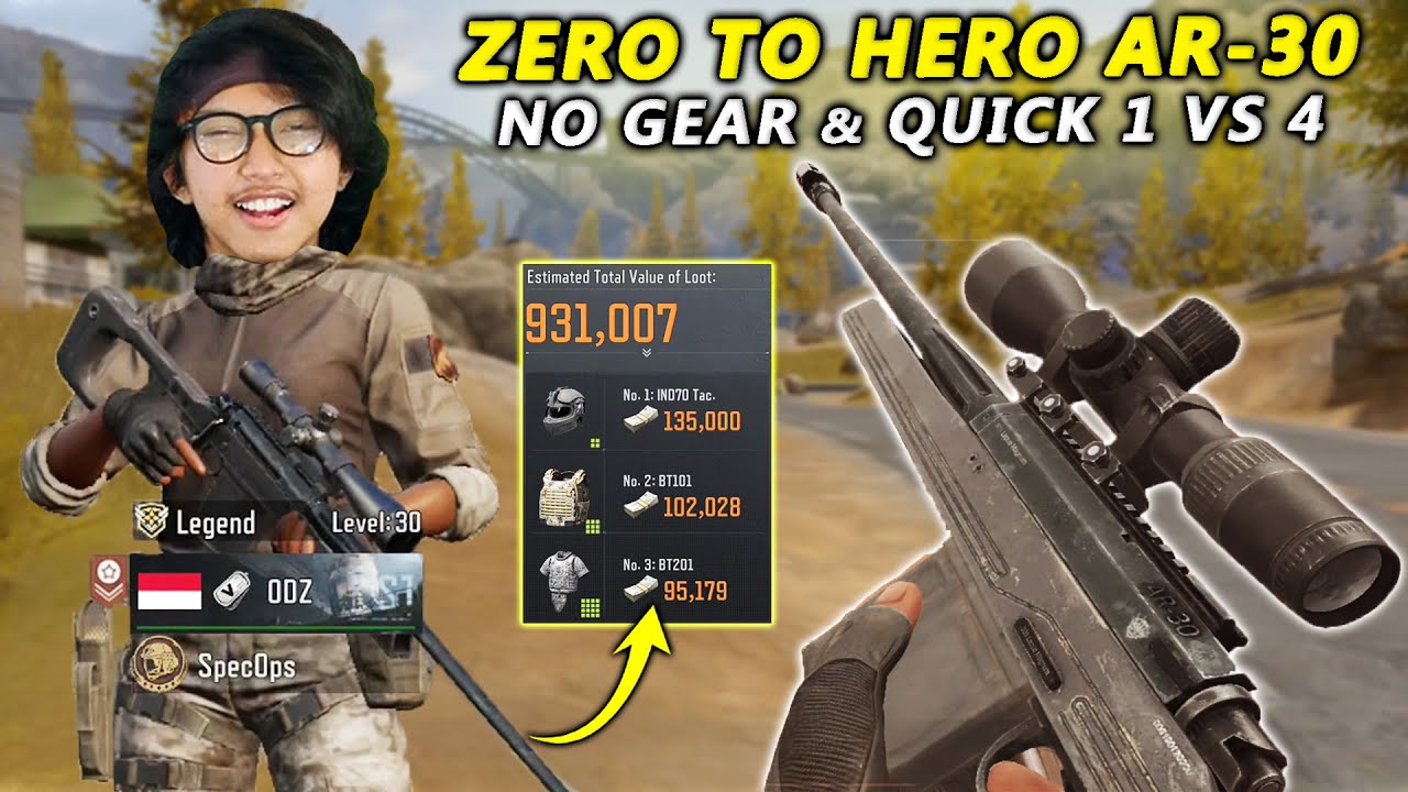 THE BEST SNIPER GAMEPLAY IN ARENA BREAKOUT! 1 vs 8 With Zero AR-30 TO HERO (Rank Legendary ...