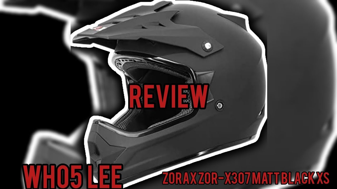 Zorax ZOR-X307 Matt Black Motorcross Helmet Review! - YouTube