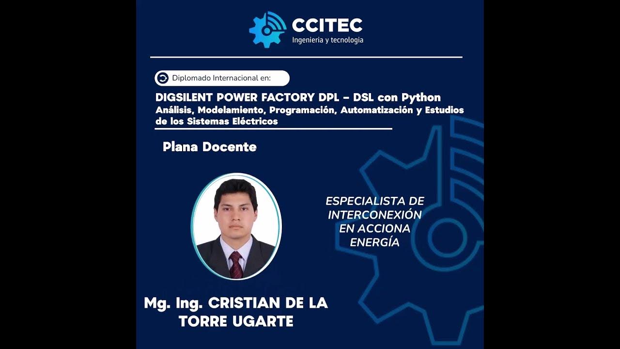 DIPLOMADO: DIGSILENT POWER FACTORY: DPL-DSL con Python - YouTube