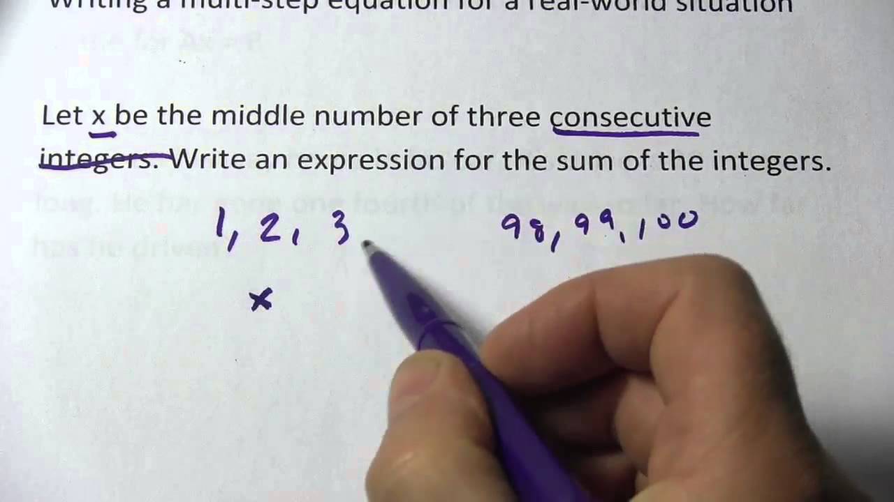 Writing A Multi Step Equation For A Real World Situation YouTube writing-a-multi-step-equation-for-a-real-world-situation-youtube