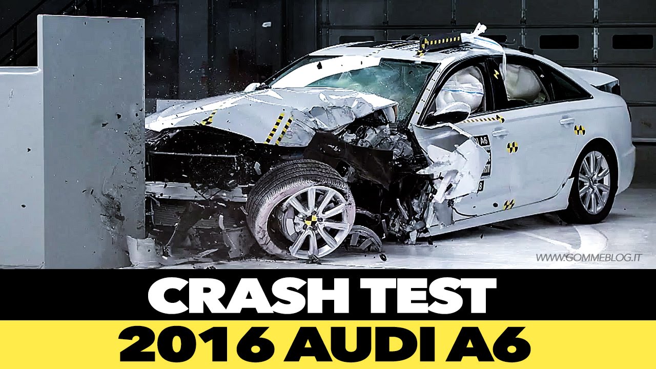 2016 Audi A6 CRASH TEST IIHS Small Overlap [GOOD] - YouTube