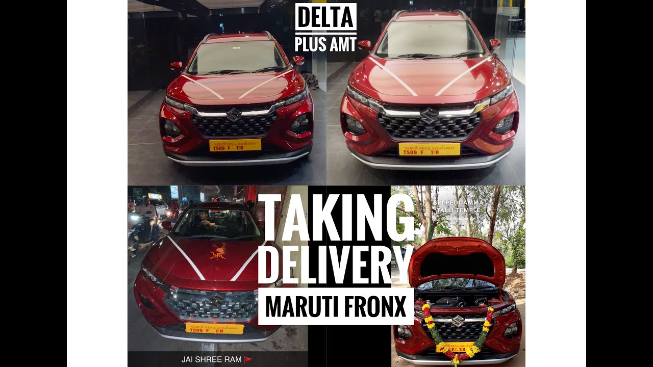 TAKING DELIVERY OF MY NEW MARUTI FRONX 🔥| FIRST RED COLOR FRONX IN ...