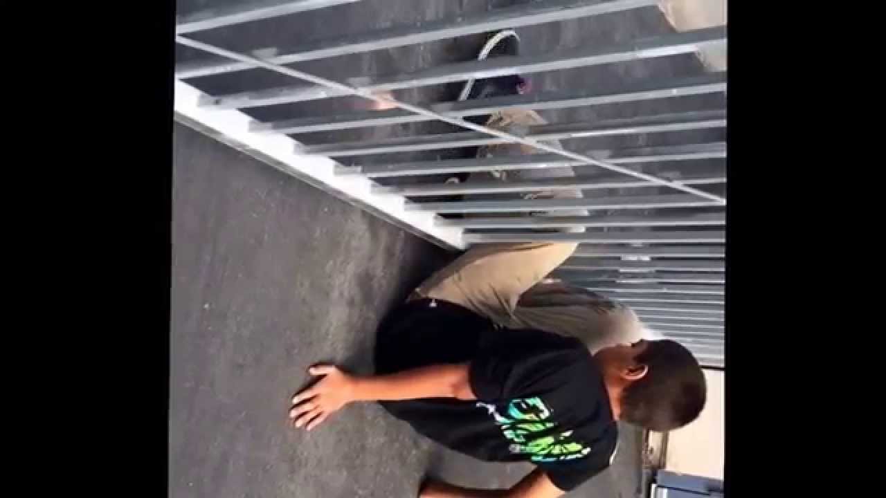 Wesley's leg got stuck - YouTube