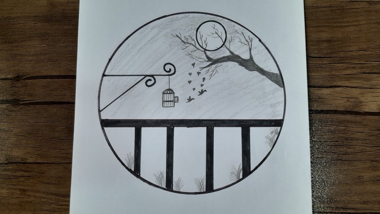 HOW TO DRAW LOVELY BIRD IN CIRCLE// 🦅🦅 AMAZING DRAW IN CIRCLE // DRAW ...