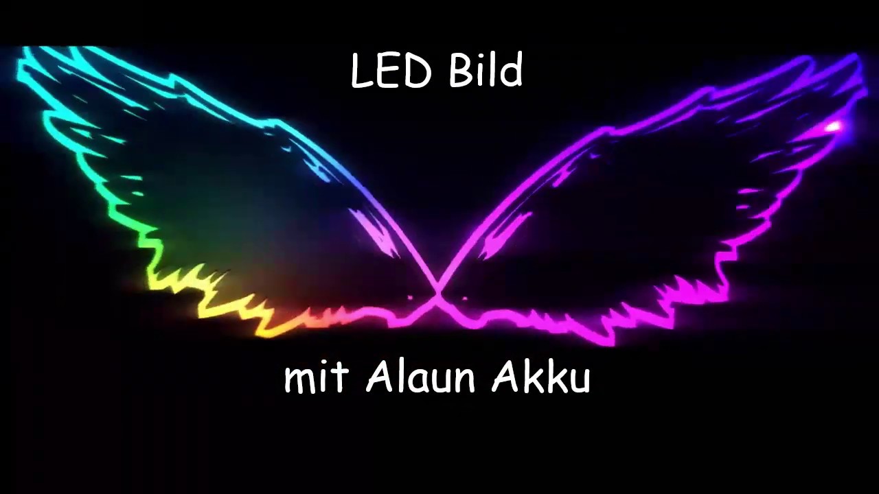 #Led Bild leuchtet seit einem halben Jahr mit #Alaun Akku ohne laden ...
