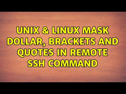 Unix & Linux: mask Dollar, brackets and quotes in remote ssh command ...
