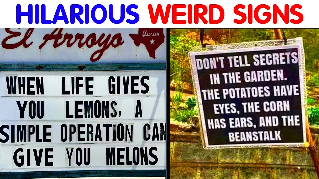 50 Times Signs Were So Hilariously Absurd - funny humor #1 - YouTube