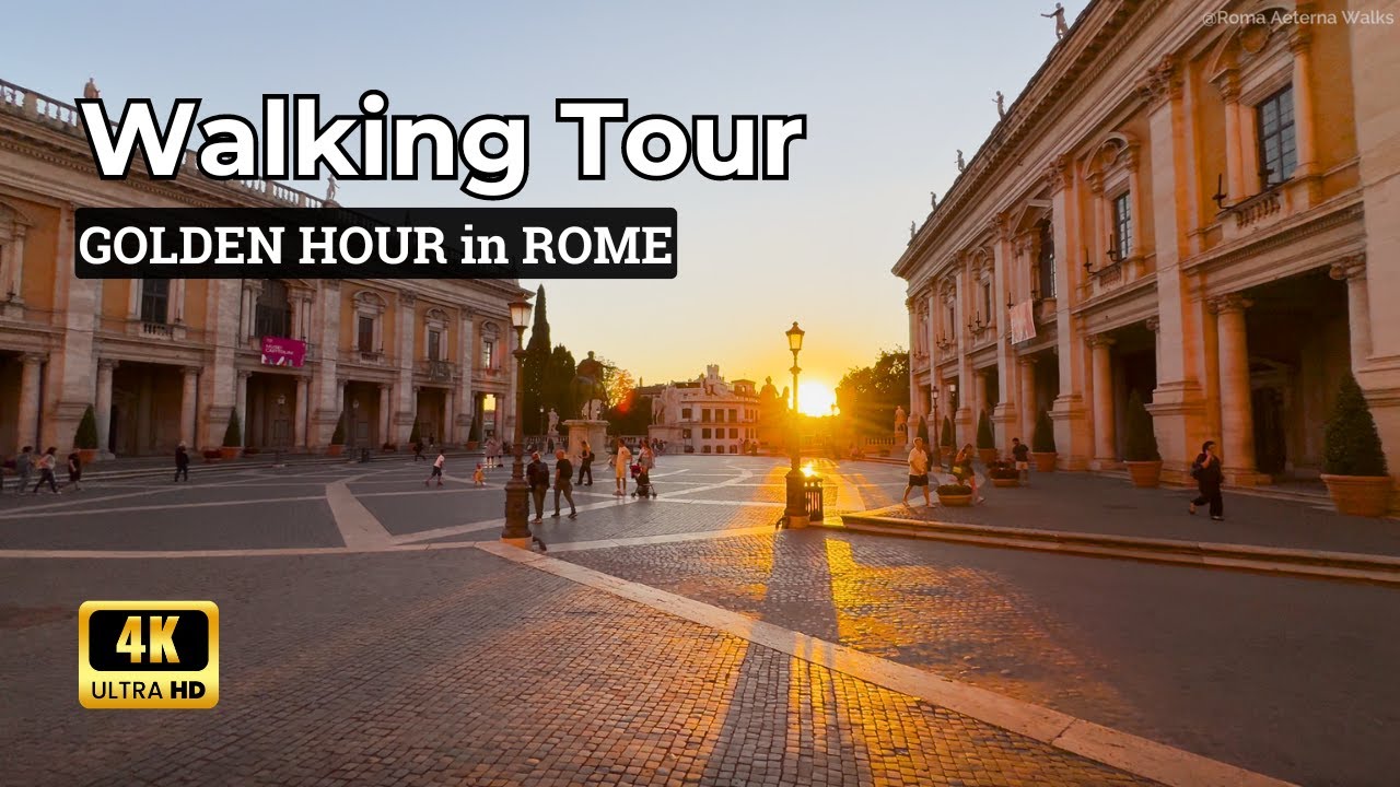 The Most Beautiful Walk in Rome (Golden Hour Tour) - YouTube