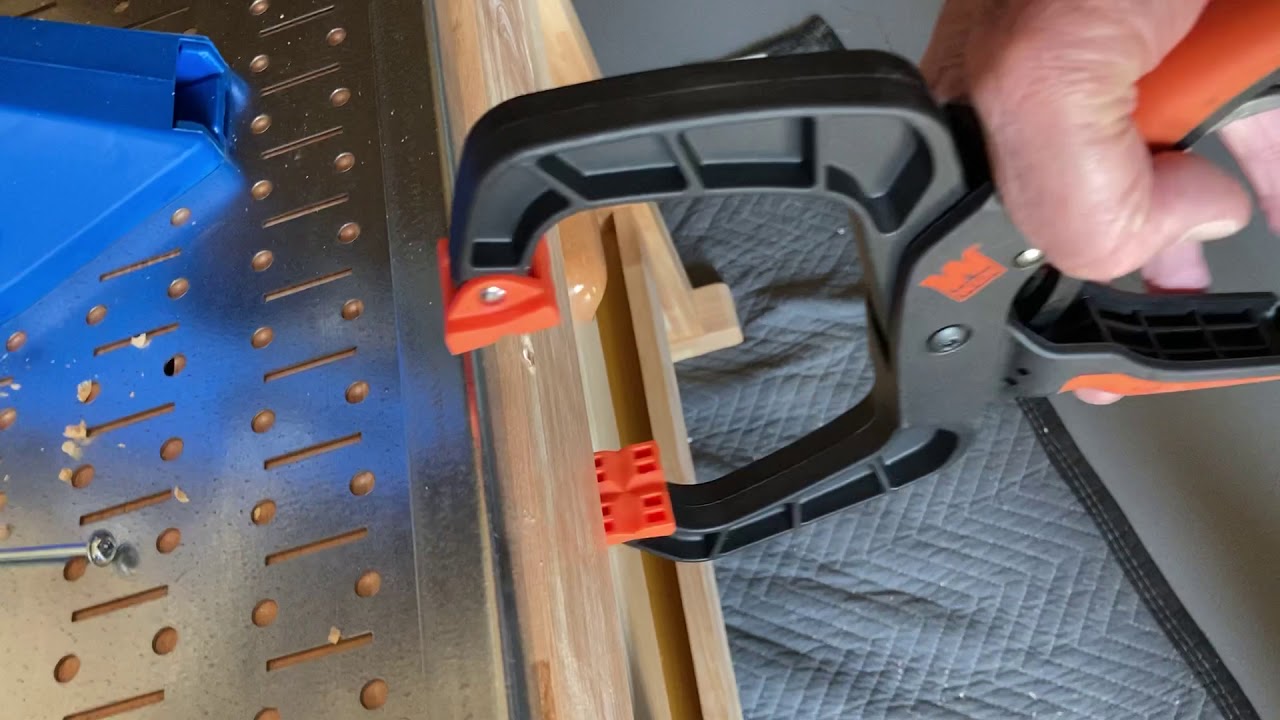 Clamping and releasing, notice hard pads - YouTube