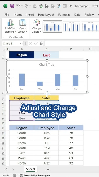 Create Interactive Charts in Excel with FILTER Function #exceltips #shorts #exceltutorial - YouTube