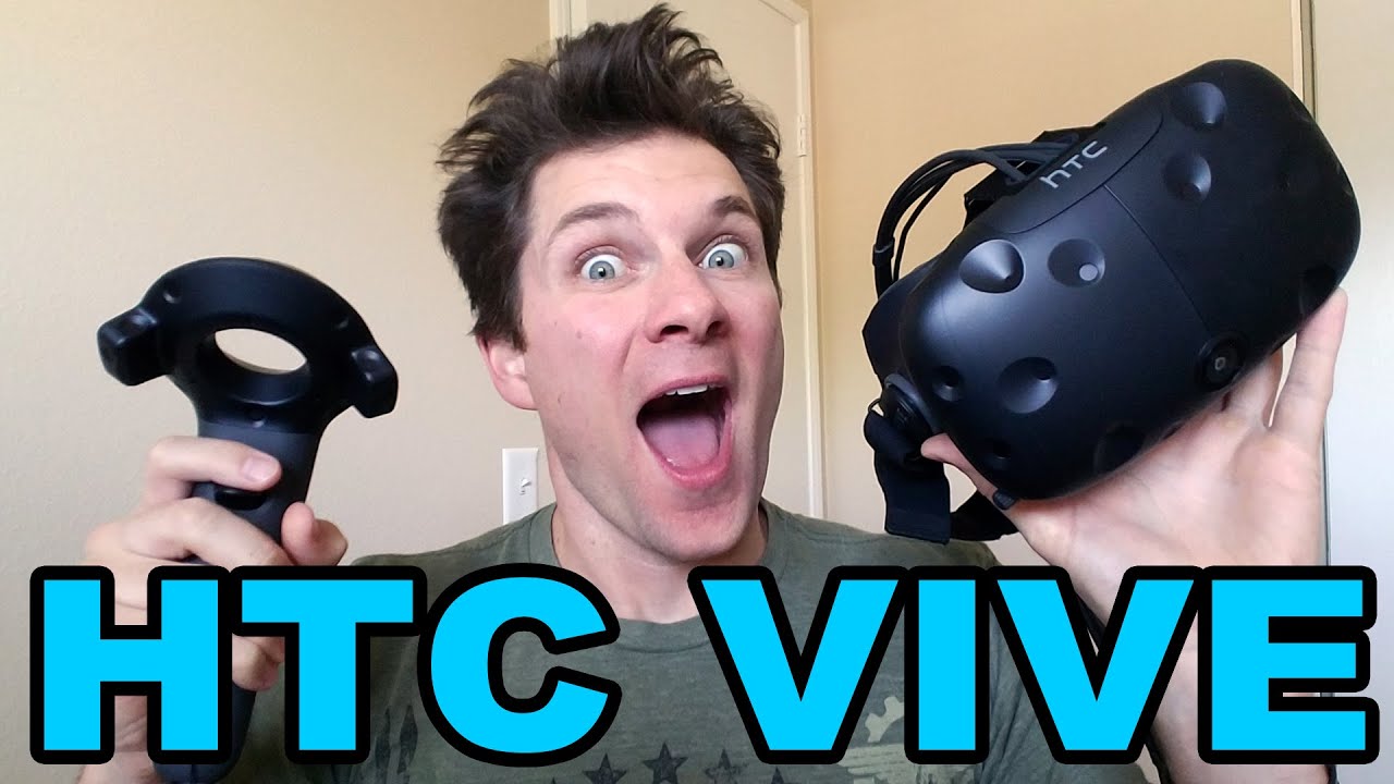 HTC VIVE, UNBOXING, SETUP, REACTION - YouTube