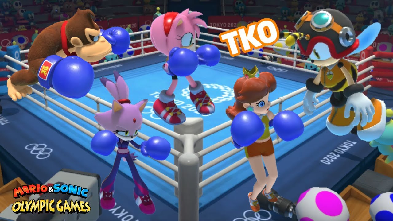 Mario & Sonic Olympic Games Boxing Very Hard Gameplay Daisy Amy Donkey ...