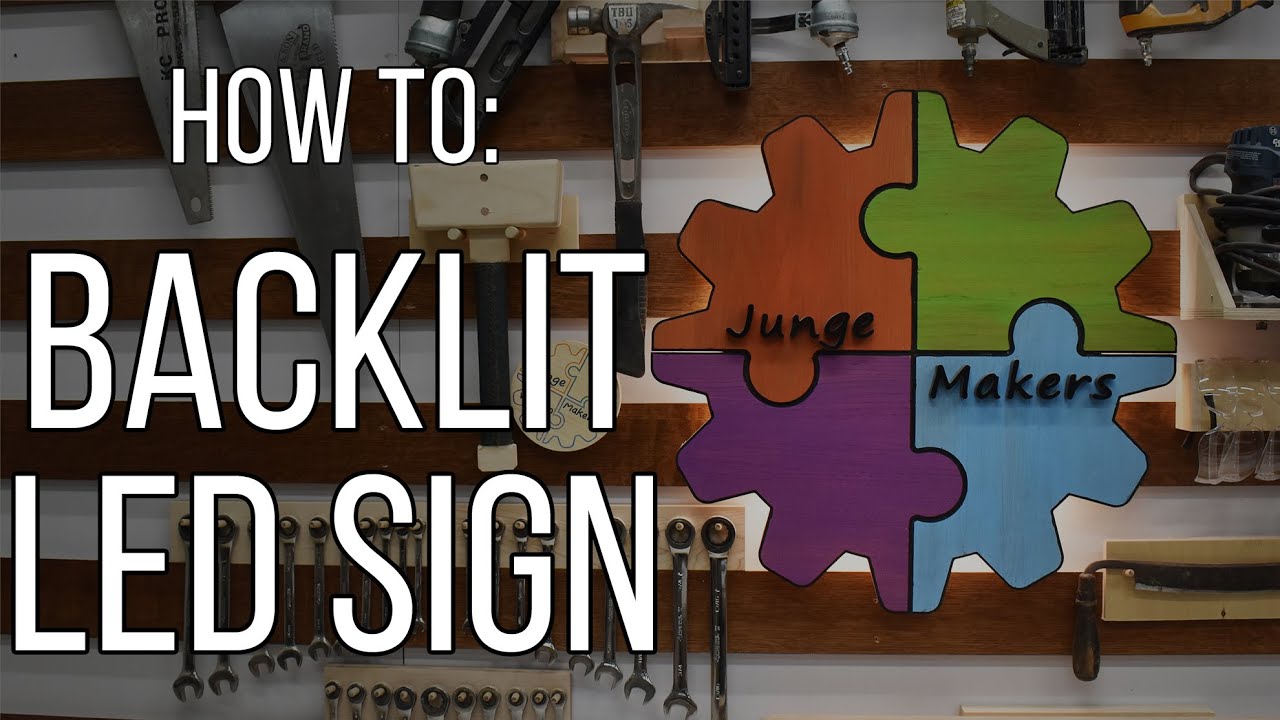 How to Make an LED BACKLIT SIGN with Your Logo on it - YouTube