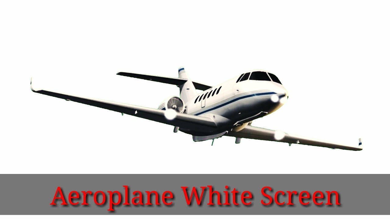 Aeroplane with white screen for video shooting - YouTube