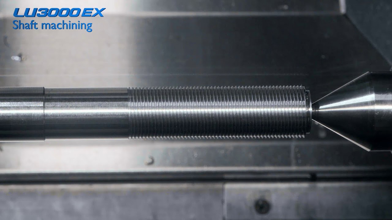 OKUMA LU3000EX Shaft machining Navi - YouTube