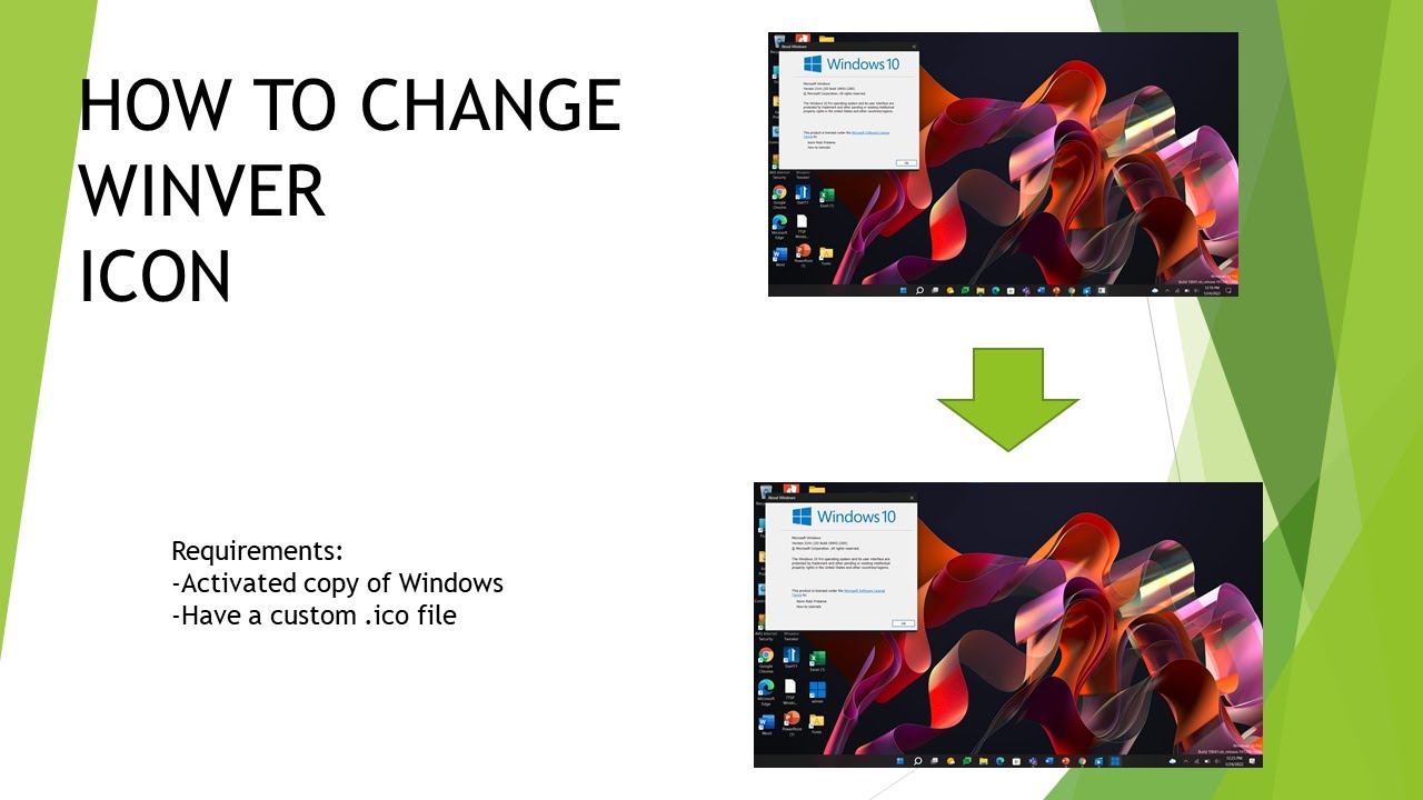 How to change Winver icon on any version of Windows - YouTube