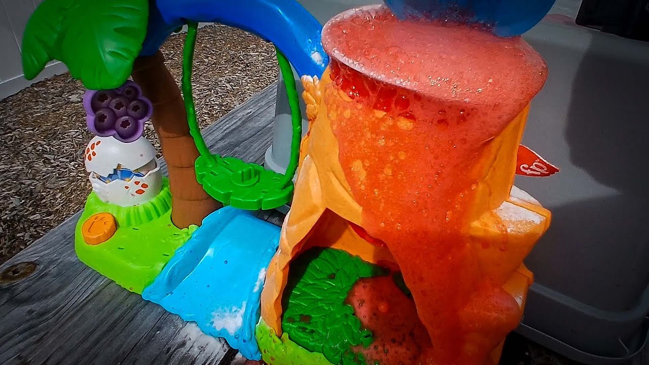 Launching monster trucks into a volcano - YouTube