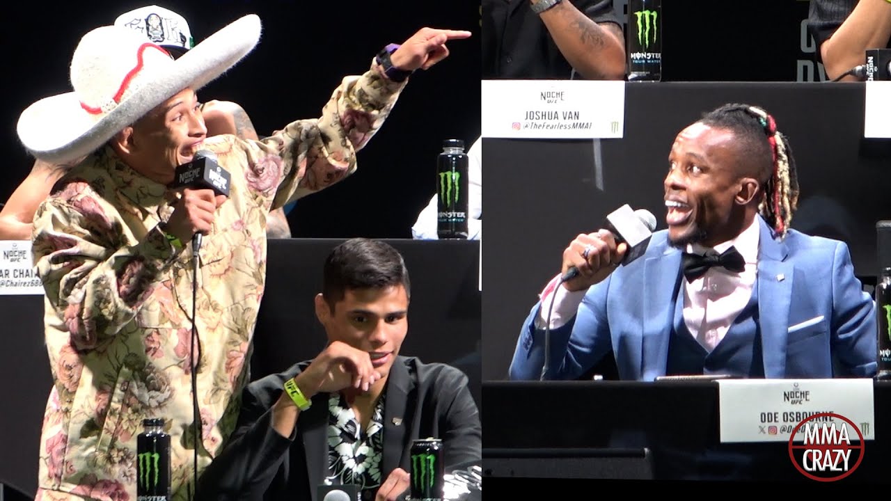 FIRED UP Ronaldo Rodríguez gets into it with Ode Osbourne at Noche UFC ...