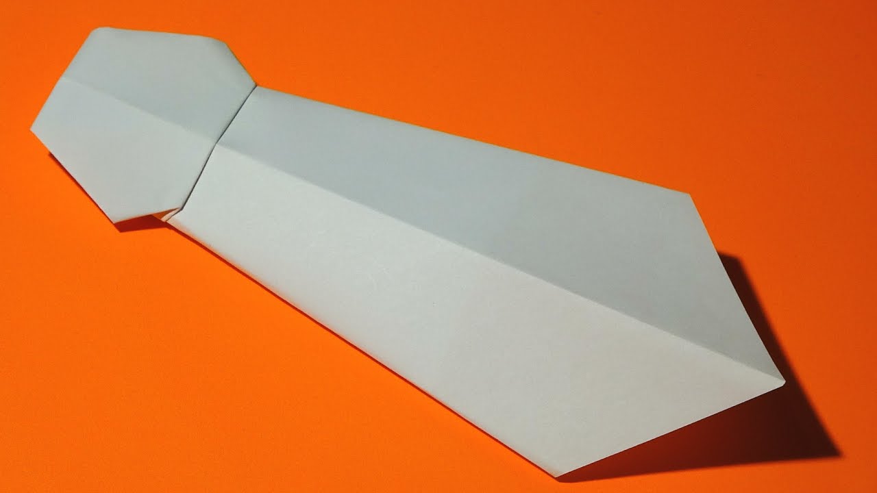 Cómo hacer una corbata de papel paso a paso (corbata origami) 👔 - YouTube