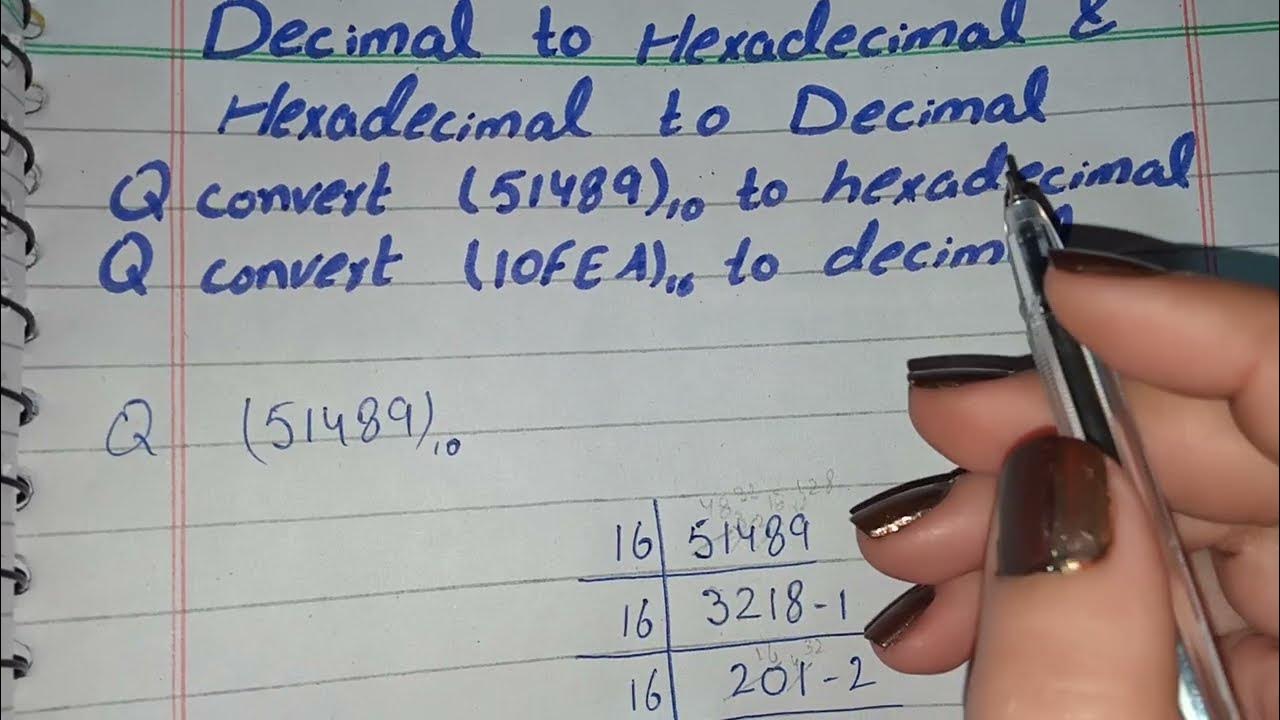 How to convert Decimal to Hexadecimal | Hexadecimal to Decimal Class 8 ...
