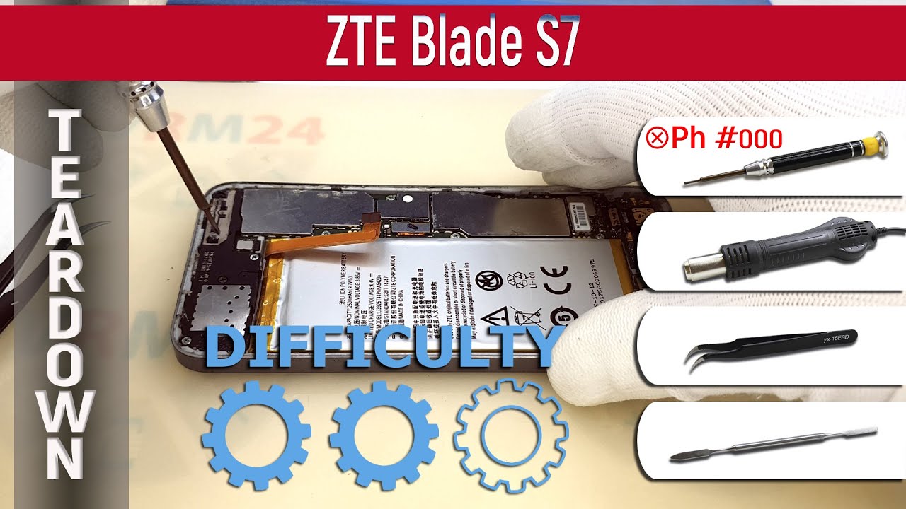 ZTE Blade S7 📱 Teardown Take apart Tutorial - YouTube