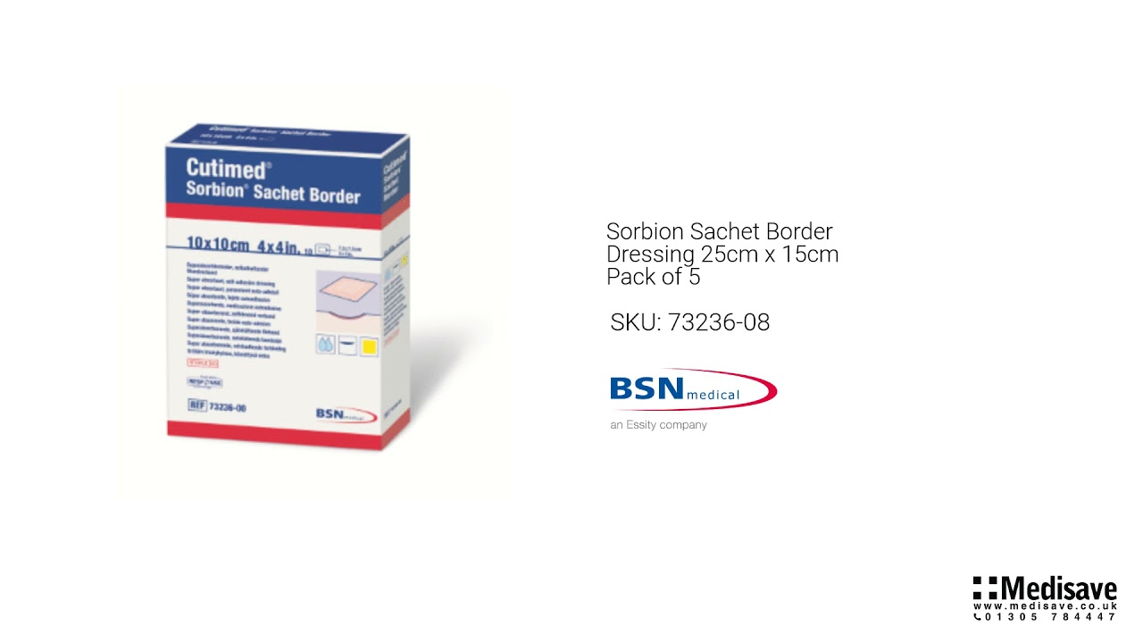 Sorbion Sachet Border Dressing 25cm x 15cm Pack of 5 73236 08 - YouTube