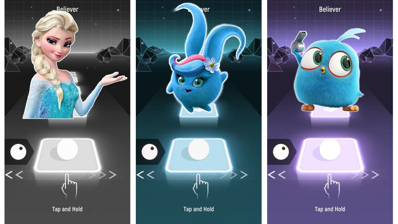 Elsa Frozen 🆚 Sunny Bunnies 🆚 Blue Angry Bird. Who Is Better ? - Tiles ...