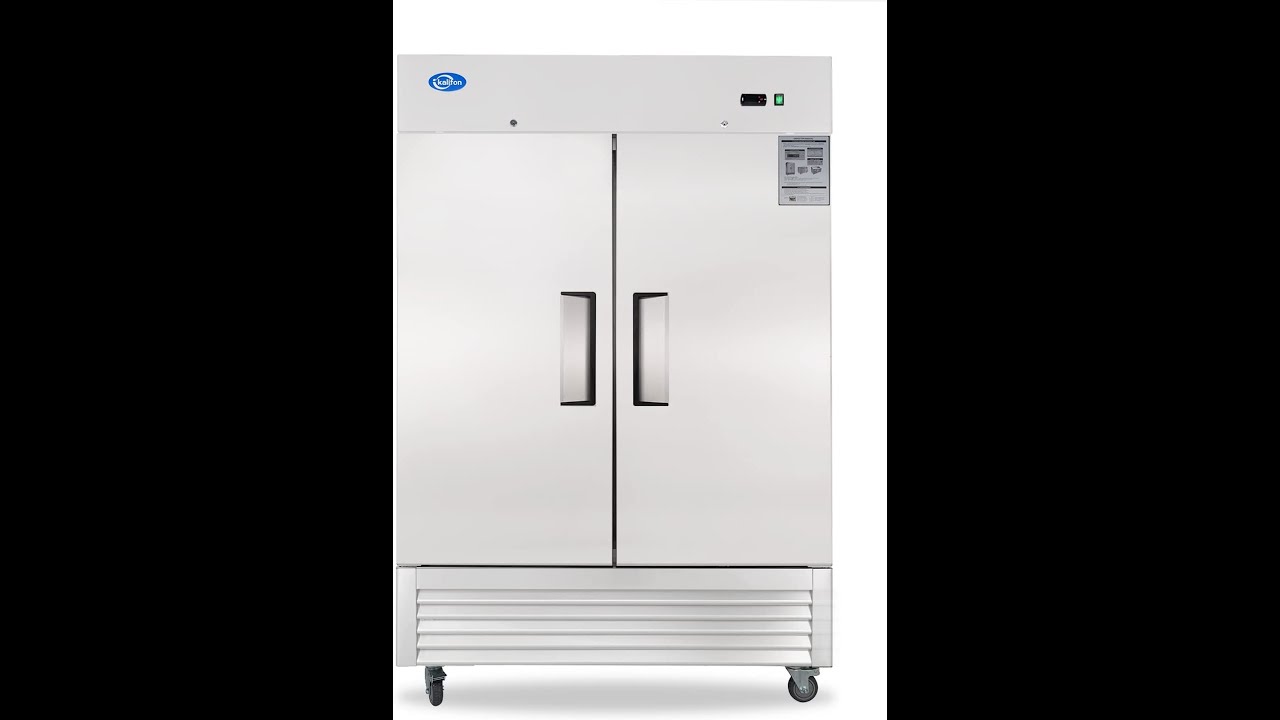 kalifon 54" Reach-in Commercial Freezer w/2 Solid Door&8 Shelves, 49 Cu ...