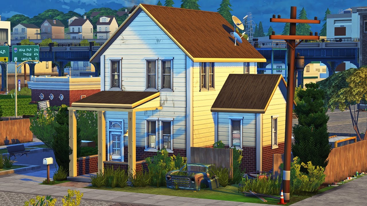 Trashed Family Home || The Sims 4: Speed Build - YouTube