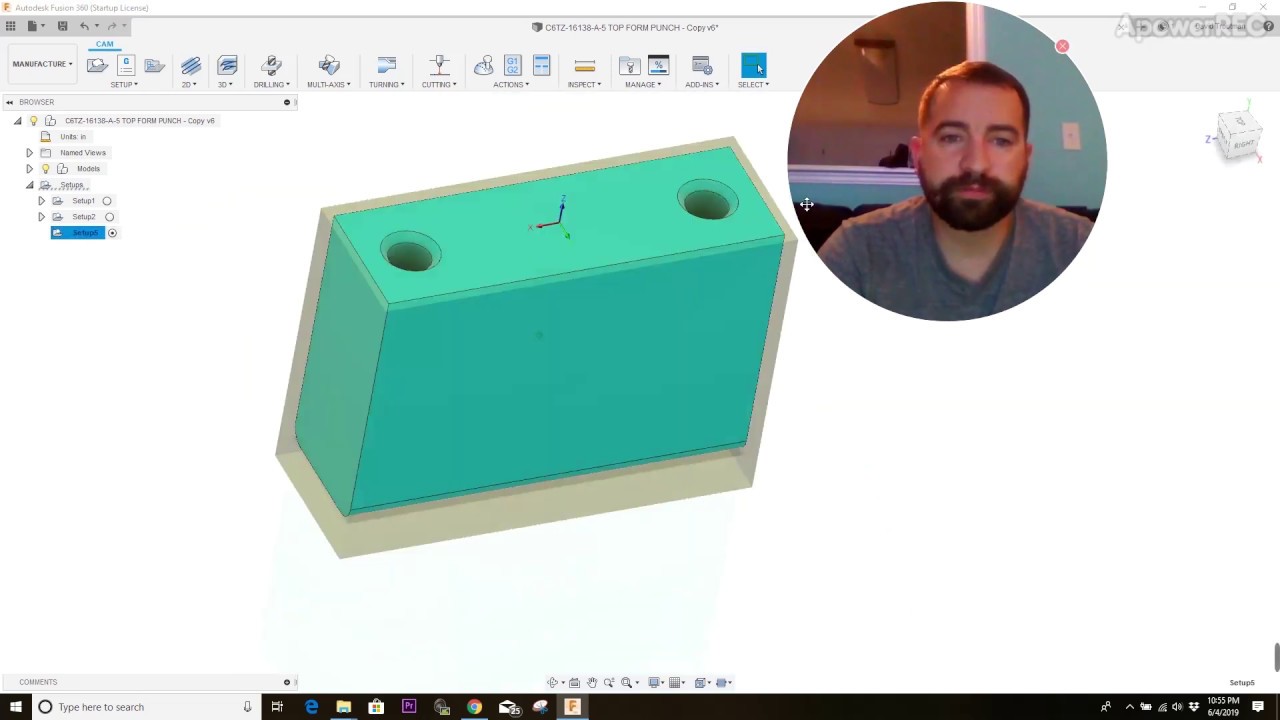 Fusion 360 Cam Tutorial Part 1 Set Up Youtube