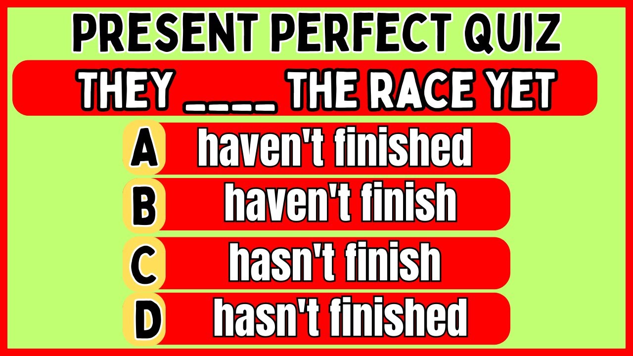 Test Your Grammar Skills Present Perfect Quiz Challenge - YouTube