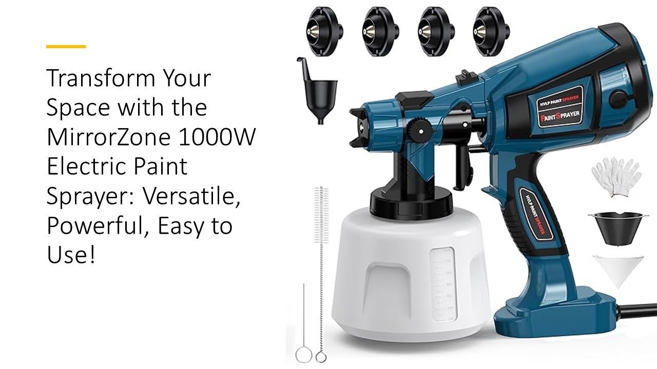 Transform Space with the MirrorZone 1000W Electric Paint Sprayer ...