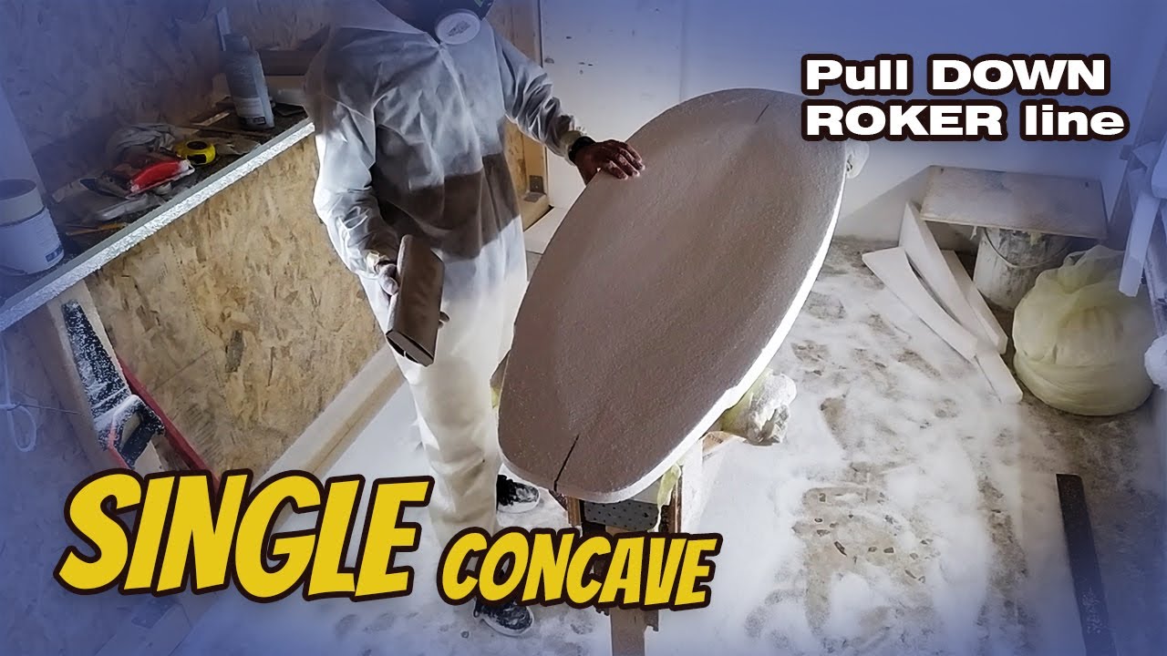 Shaping surfboard - Single Concave - YouTube