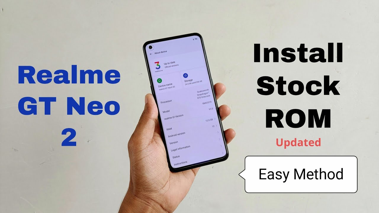 How to go back to stock ROM from custom ROM | Install any realme UI ...