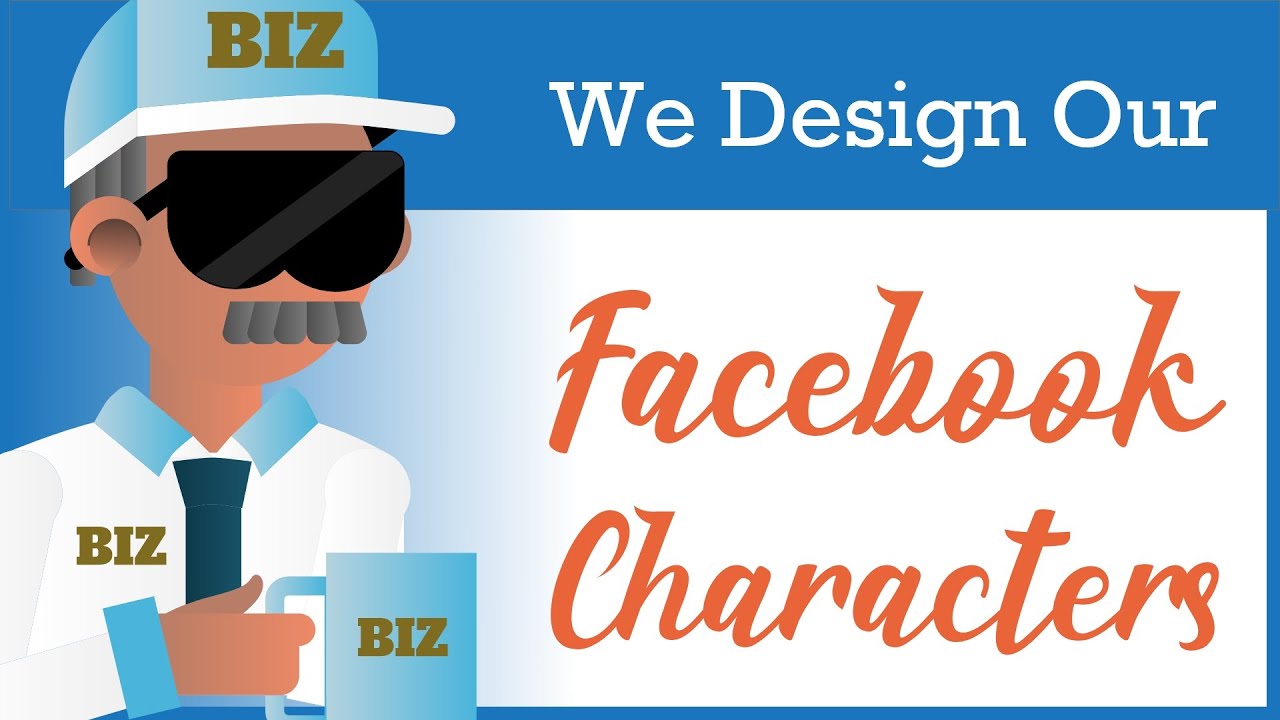 Designing the vector characters for our Facebook Business Page ...